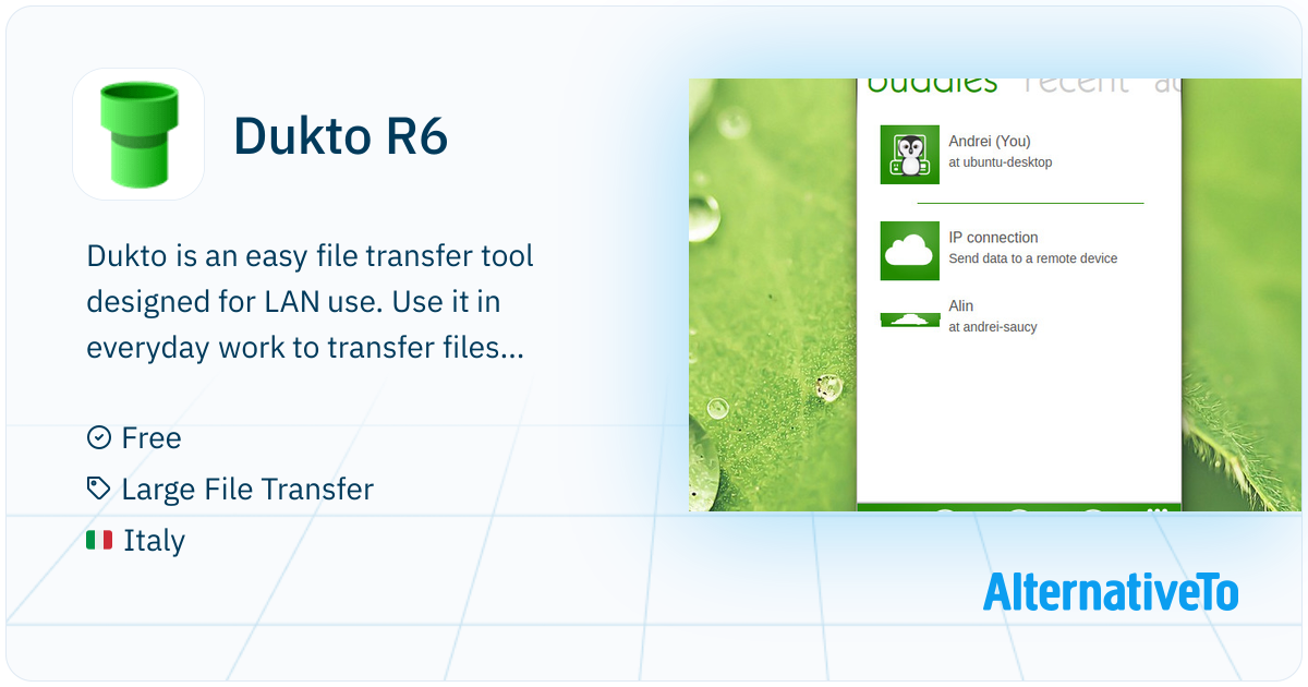 Dukto R6: Dukto is an easy file transfer tool designed for | AlternativeTo