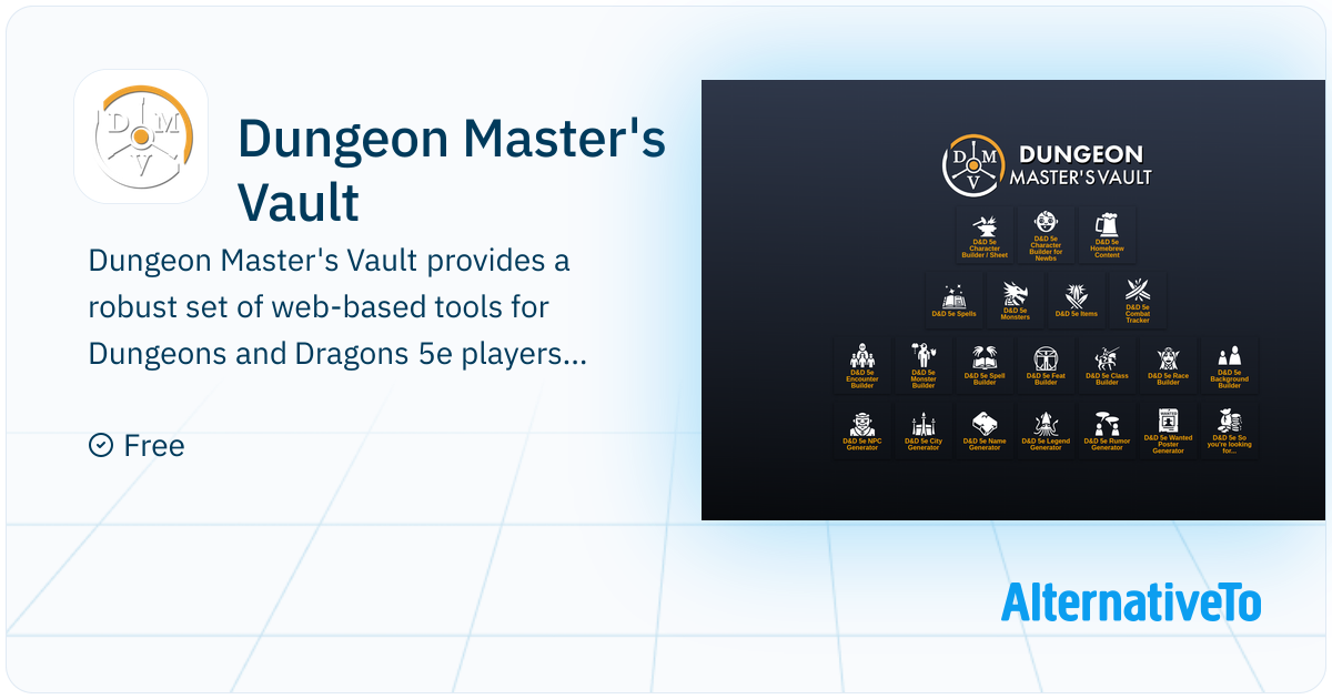 Dungeon Master's Vault: Provides a robust set | AlternativeTo