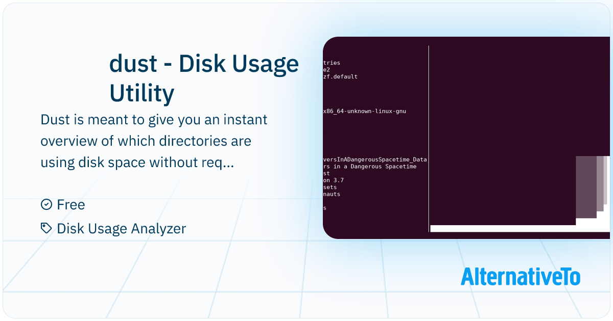 dust - Disk Usage Utility: Dust is meant to give you an instant ...