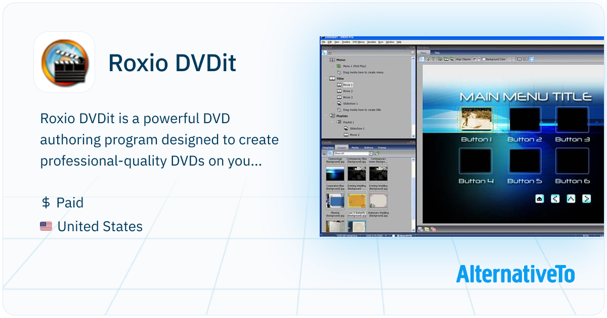 Roxio DVDit: Powerful DVD authoring program | AlternativeTo