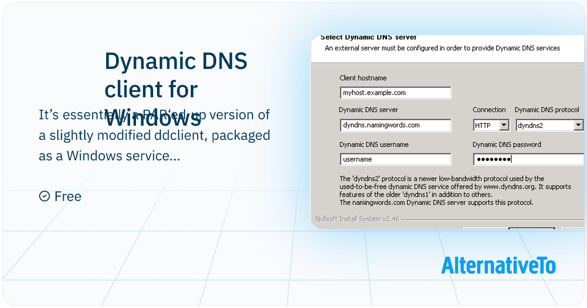 Dynamic DNS client for Windows: It’s essentially a PAR‘ed up version of ...