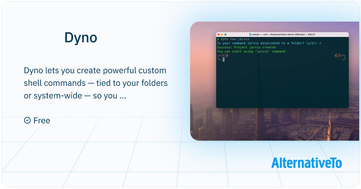 Dyno: A Custom Shell-Commands Manager 🚀 | AlternativeTo
