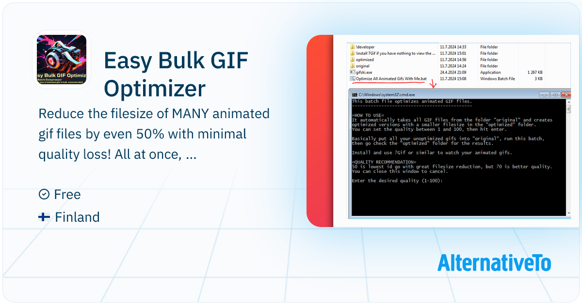 Easy Bulk GIF Optimizer: Reduce the filesize of MANY animated gif files ...