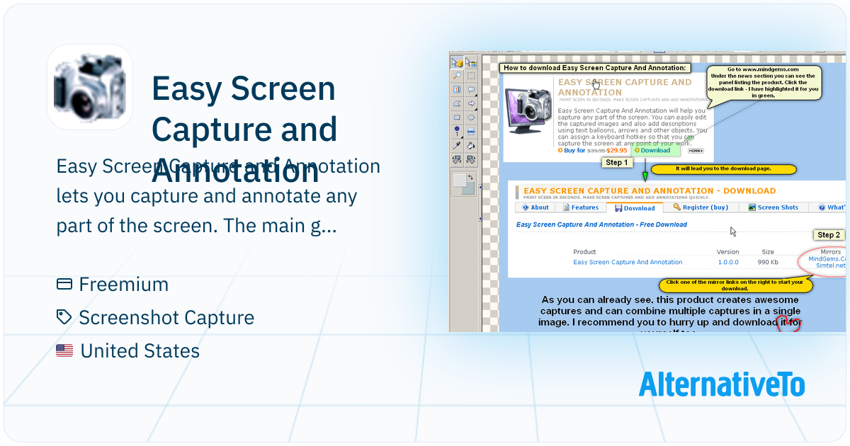 Easy Screen Capture and Annotation: Lets you | AlternativeTo