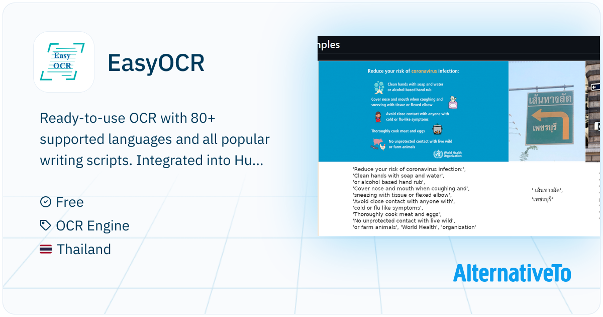 EasyOCR: Ready-to-use OCR with 80+ supported languages and all popular ...