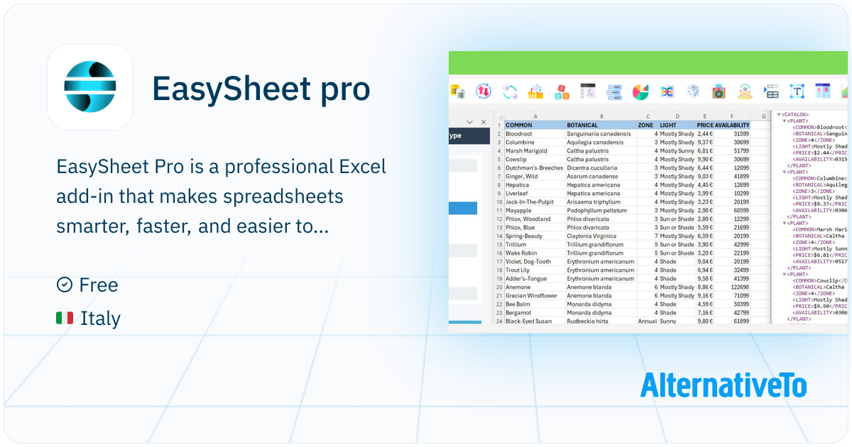 EasySheet pro: Powerful Excel add-in designed for business users ...