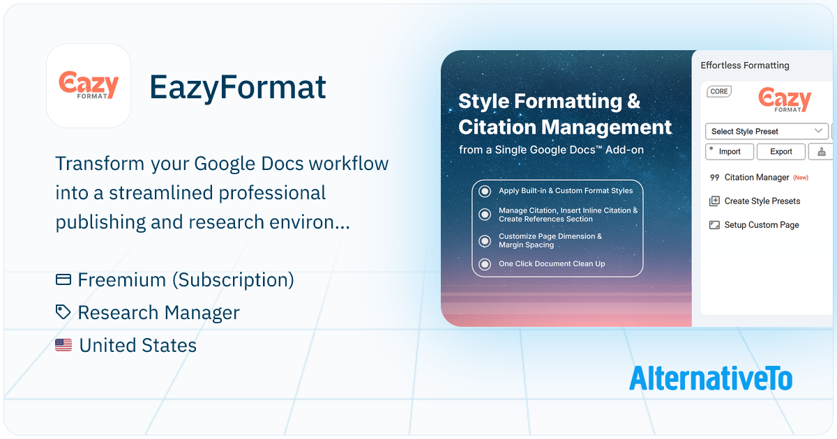 EazyFormat: Allows professional-looking documents creation in seconds ...
