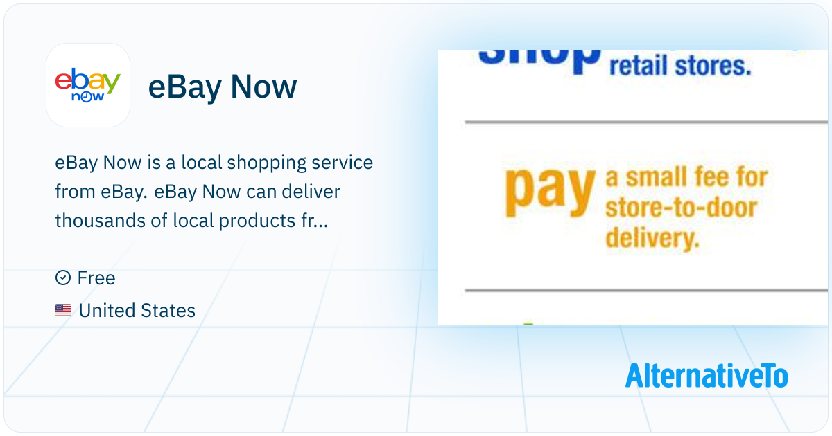eBay Now: Local shopping service from eBay | AlternativeTo