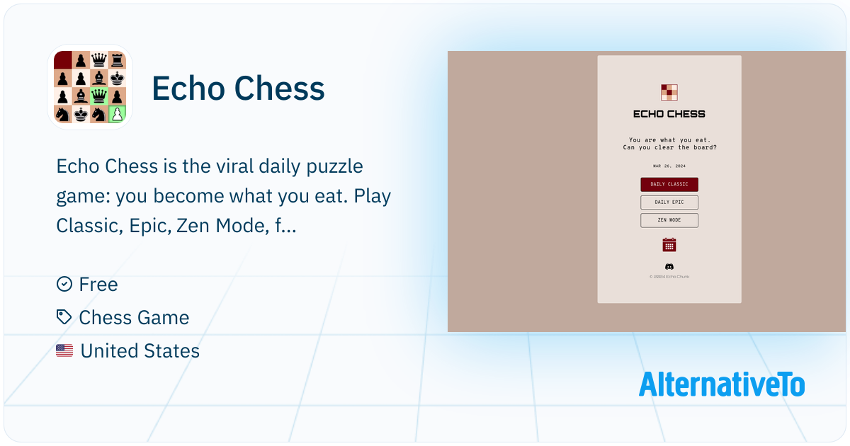 Echo Chess: The viral daily puzzle game: you become what you eat ...