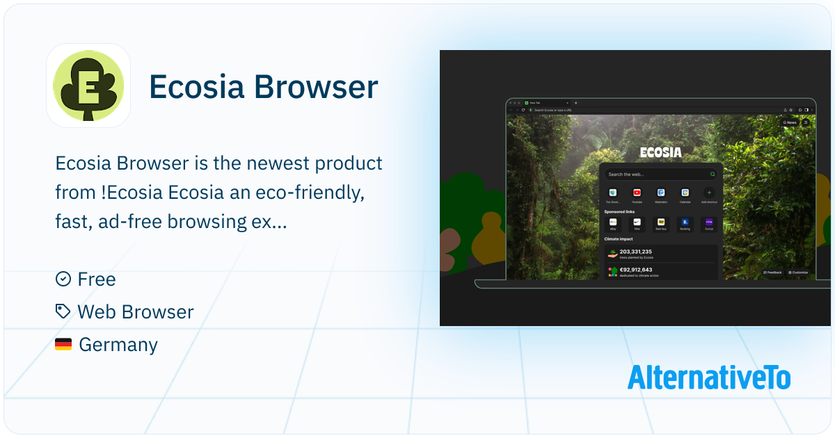 Ecosia Browser: The greenest browser on Earth! Be climate active while ...