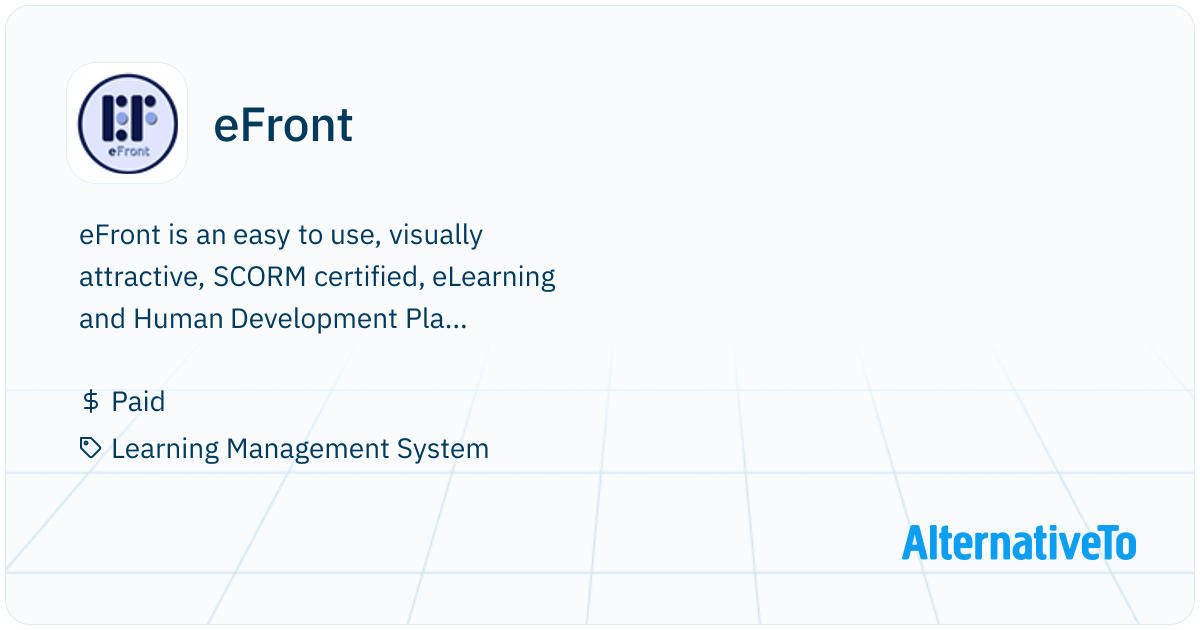 eFront: Easy to use, visually attractive | AlternativeTo