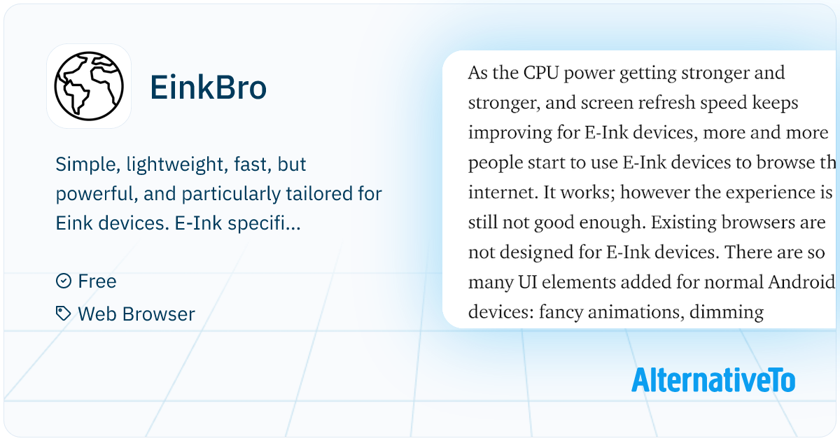 EinkBro: An Android web browser based on webview, which is specialized ...