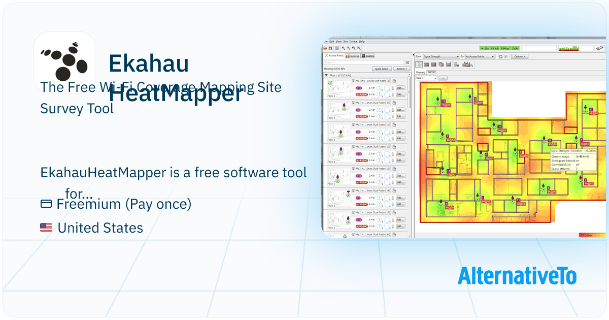Ekahau HeatMapper: The Free Wi-Fi Coverage Mapping Site Survey Tool ...