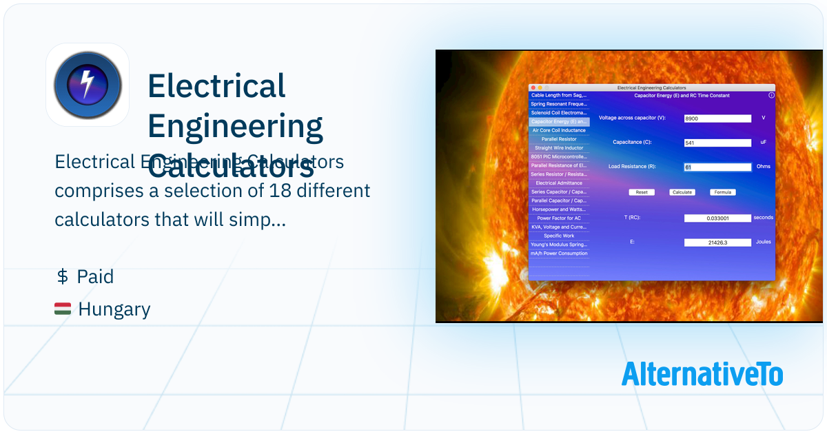 Electrical Engineering Calculators: Comprises a selection of 18 ...