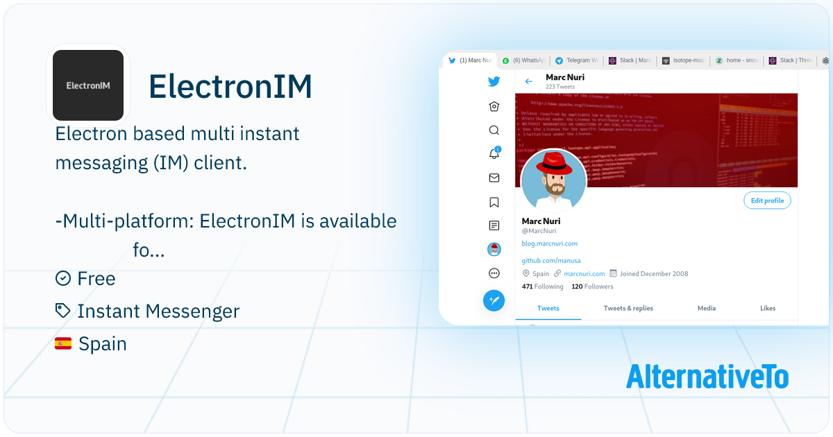 ElectronIM: Free open source Electron based multi instant messaging (IM ...
