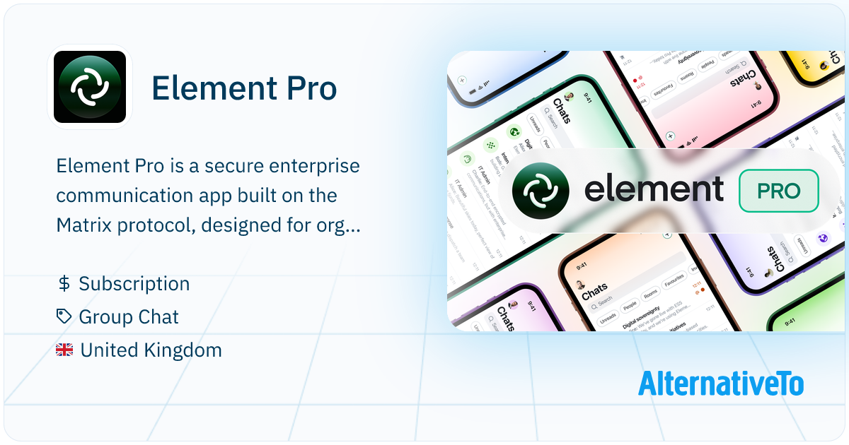 Element Pro: Secure enterprise communication | AlternativeTo