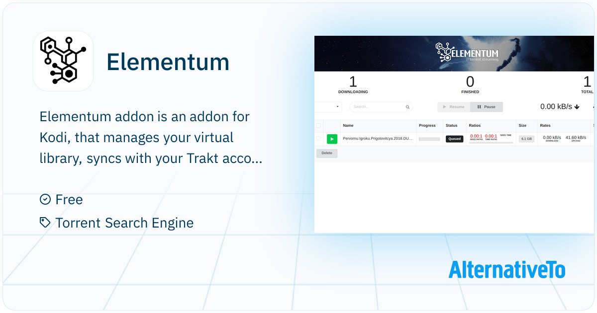 Elementum: Torrent finding and streaming engine | AlternativeTo