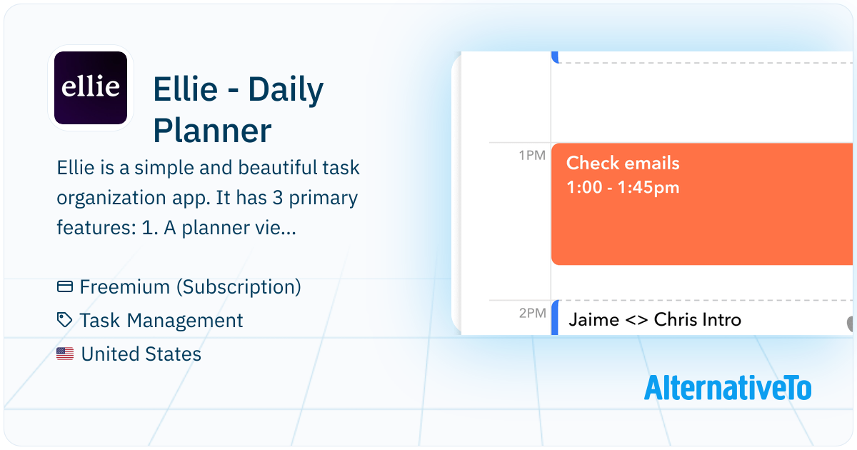Ellie - Daily Planner: A better daily planner. Ellie helps you organize ...