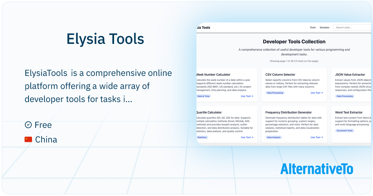 Elysia Tools: A comprehensive collection of useful developer tools for ...