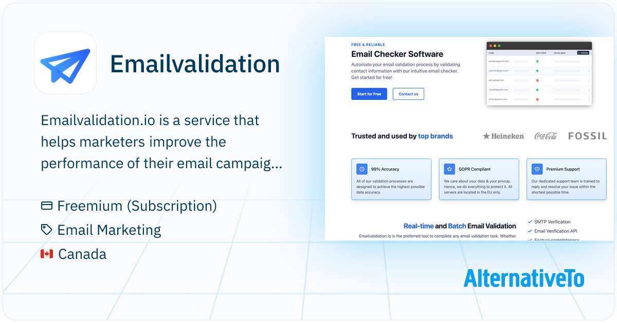 Emailvalidation: Io is a service that helps marketers validate and ...