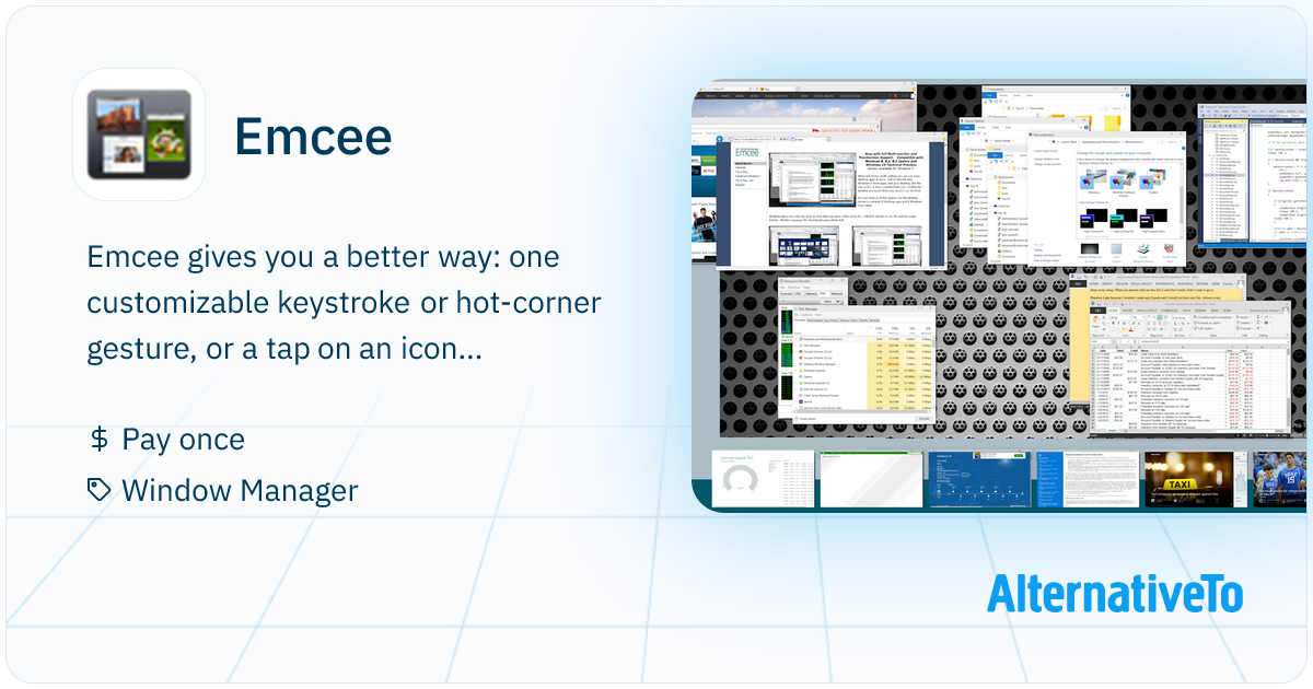 Emcee: Gives you a better way: one customizable | AlternativeTo