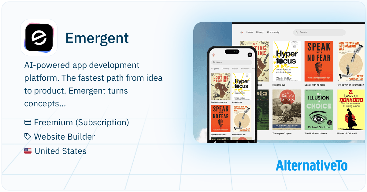 Emergent: AI-driven platform for web, mobile apps, agents, integrations ...