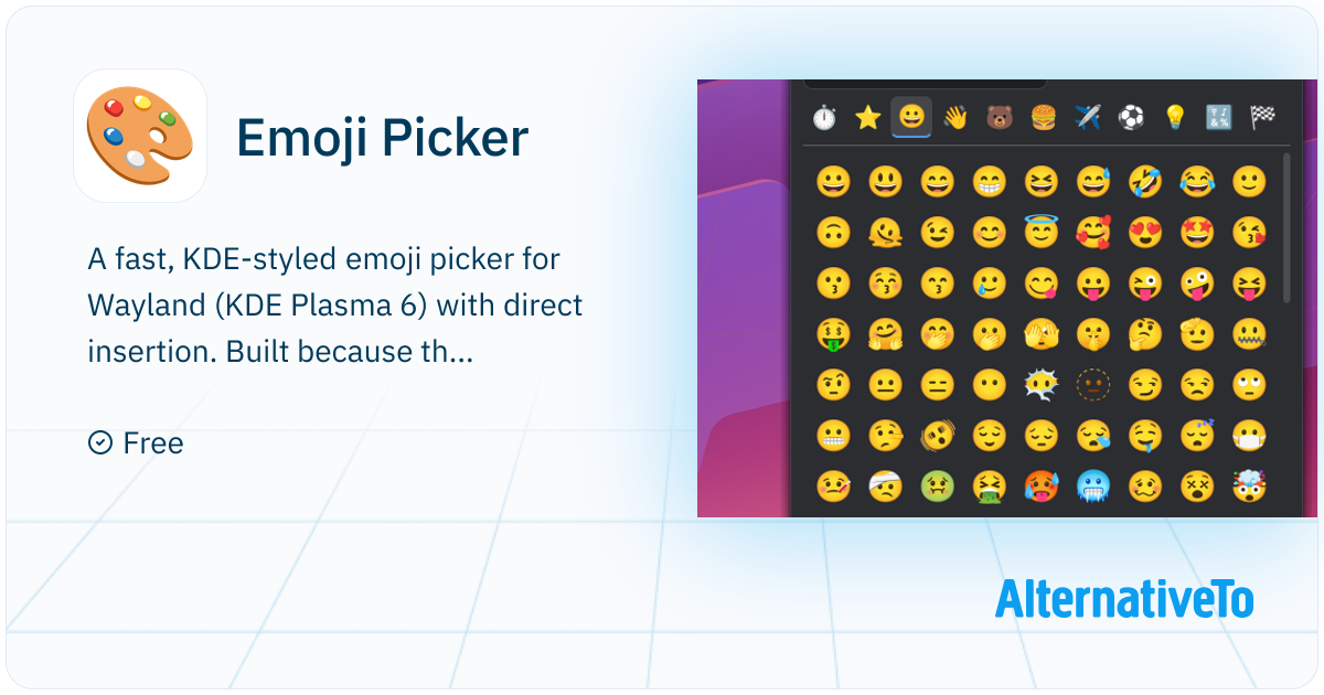 Emoji Picker: A fast, KDE-styled emoji picker for Wayland (KDE Plasma 6 ...