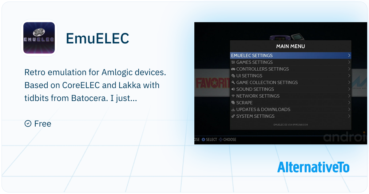 EmuELEC: Retro emulation for Amlogic devices. Based on CoreELEC ...