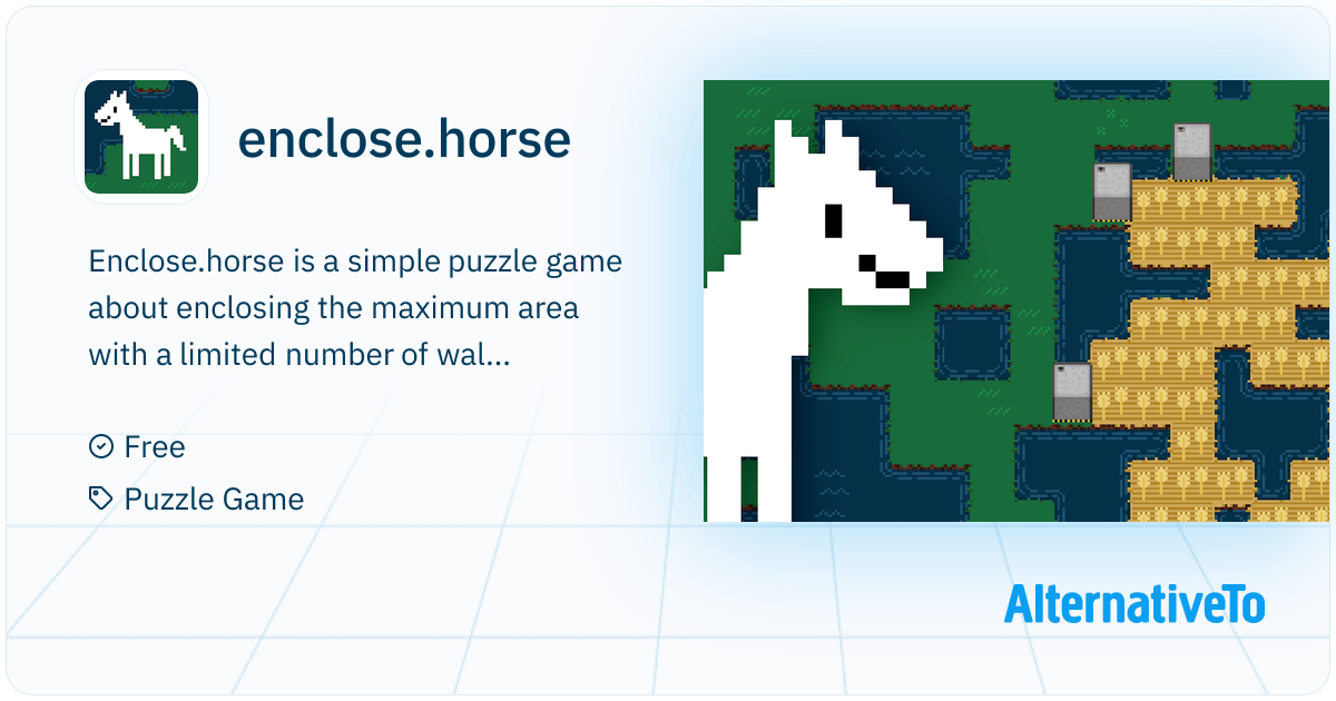 enclose.horse: Strategic puzzle building walls to maximize enclosed ...