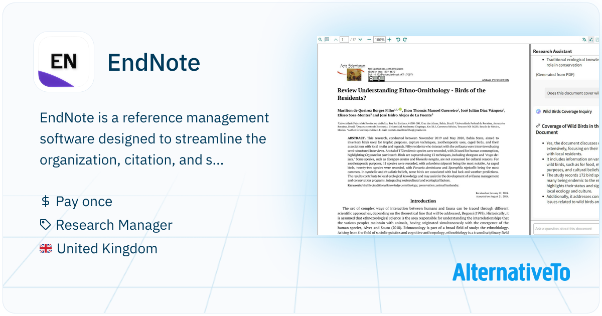EndNote: Reference manager for citations, searching databases ...
