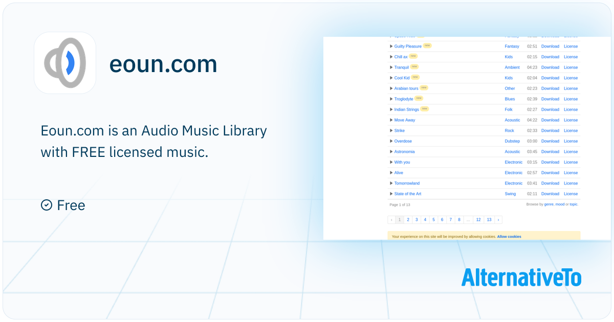 eoun.com: Eoun.com is an Audio Music Library with FREE licensed music ...