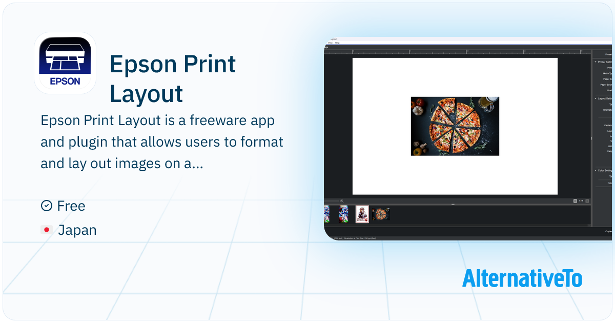 Epson Print Layout: Allows users to format and lay out images on a page ...