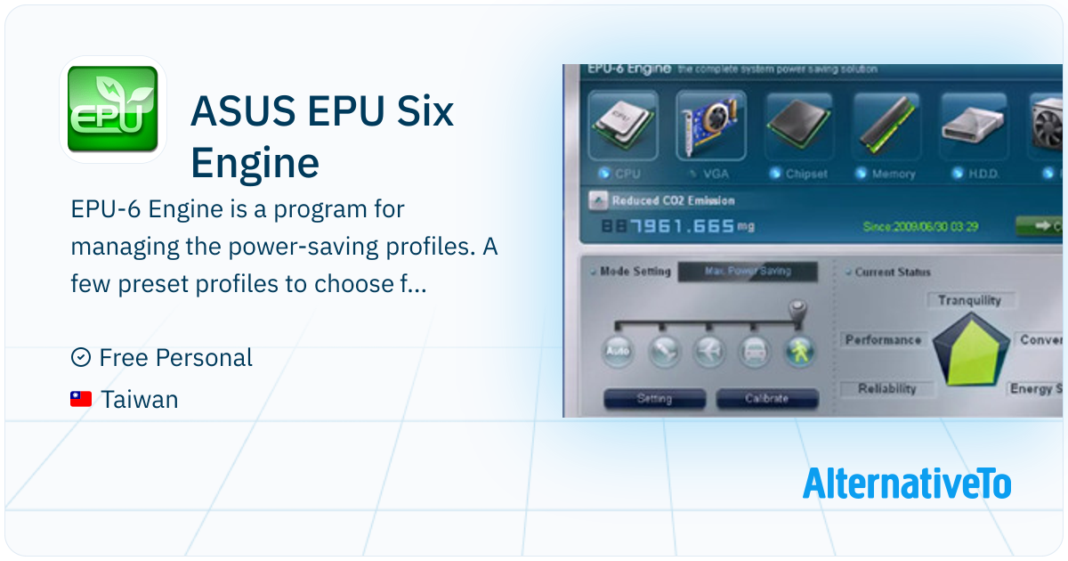 ASUS EPU Six Engine: EPU-6 Engine is a program for managing the power ...
