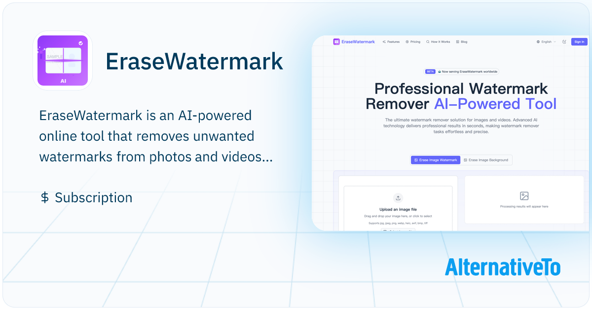 EraseWatermark: AI-powered online tool that removes unwanted watermarks ...