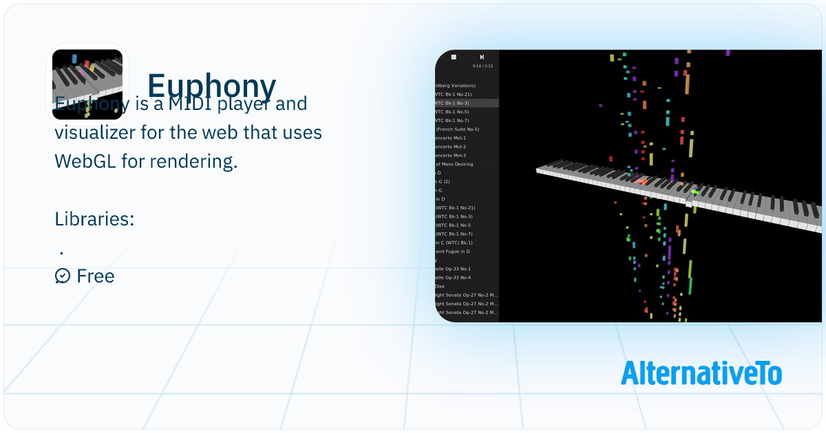 Euphony: MIDI player and visualizer for the | AlternativeTo