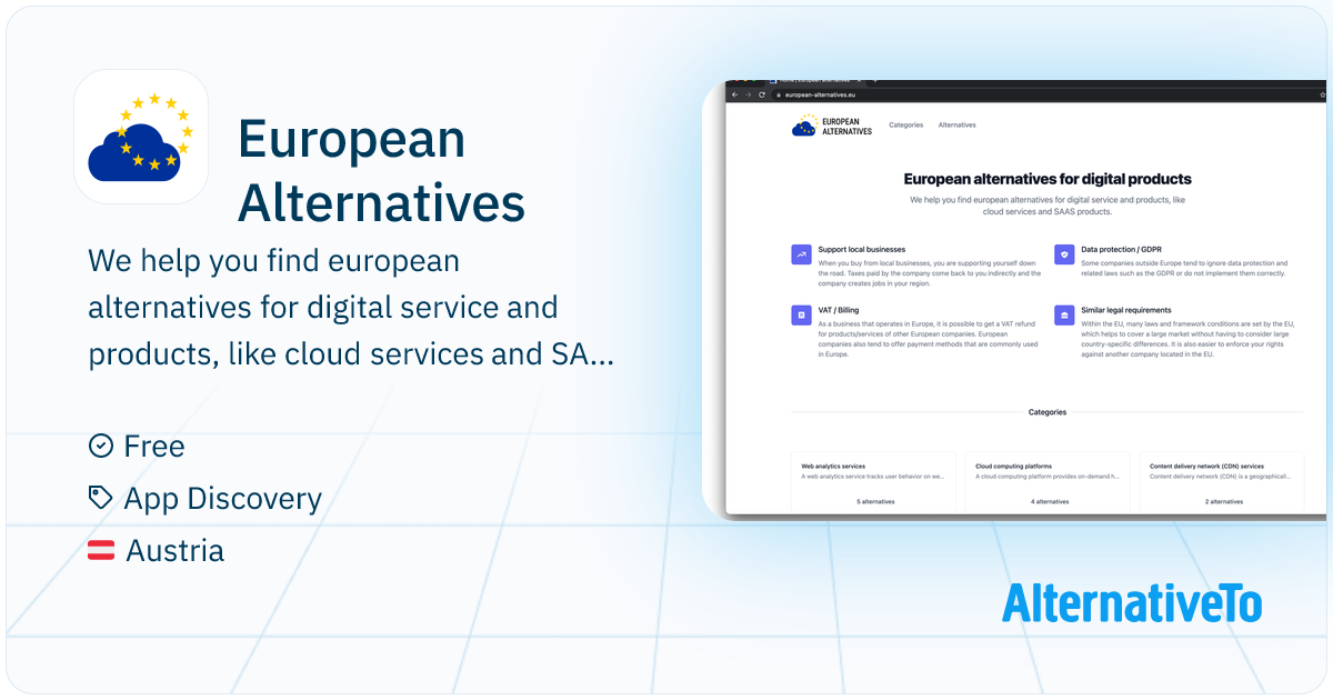 European Alternatives: European alternatives for digital products ...