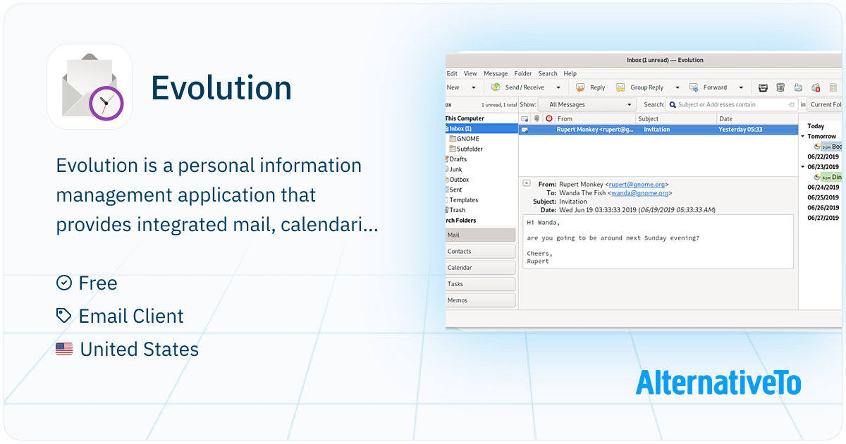 Evolution: Personal information management application that provides ...