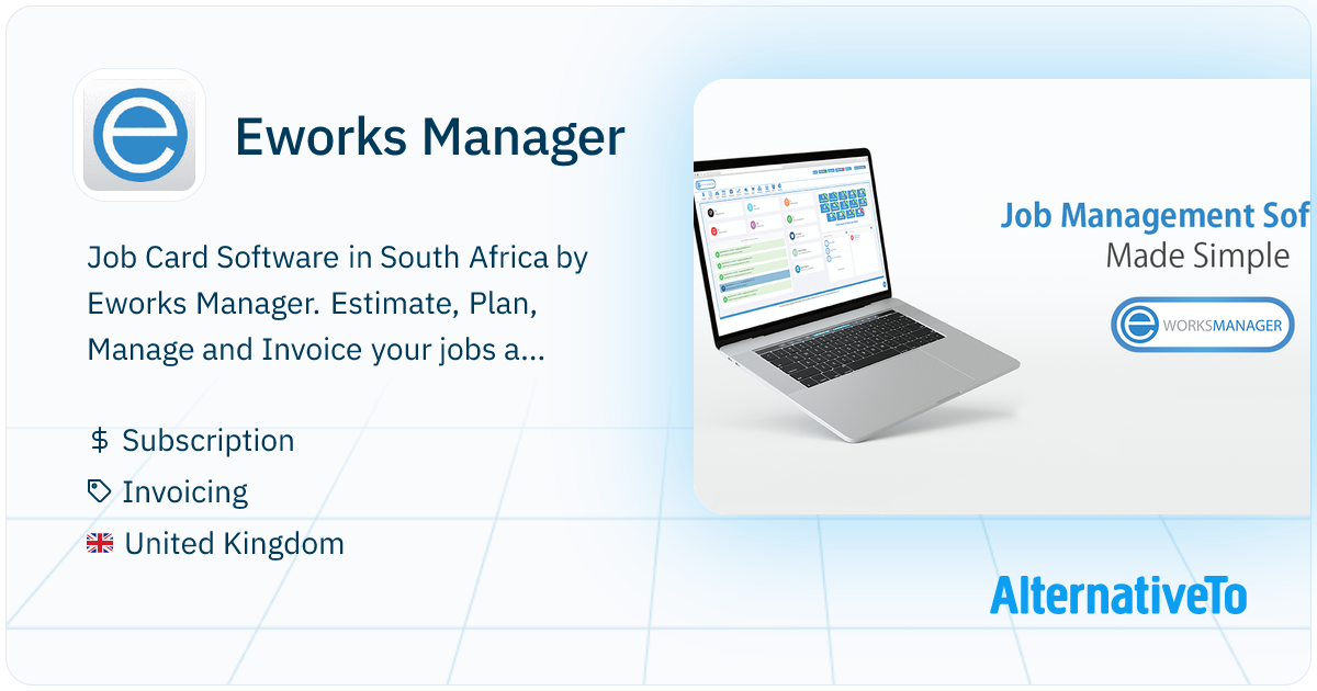 Eworks Manager: The No. 1 Job Card Software that will help you run your ...