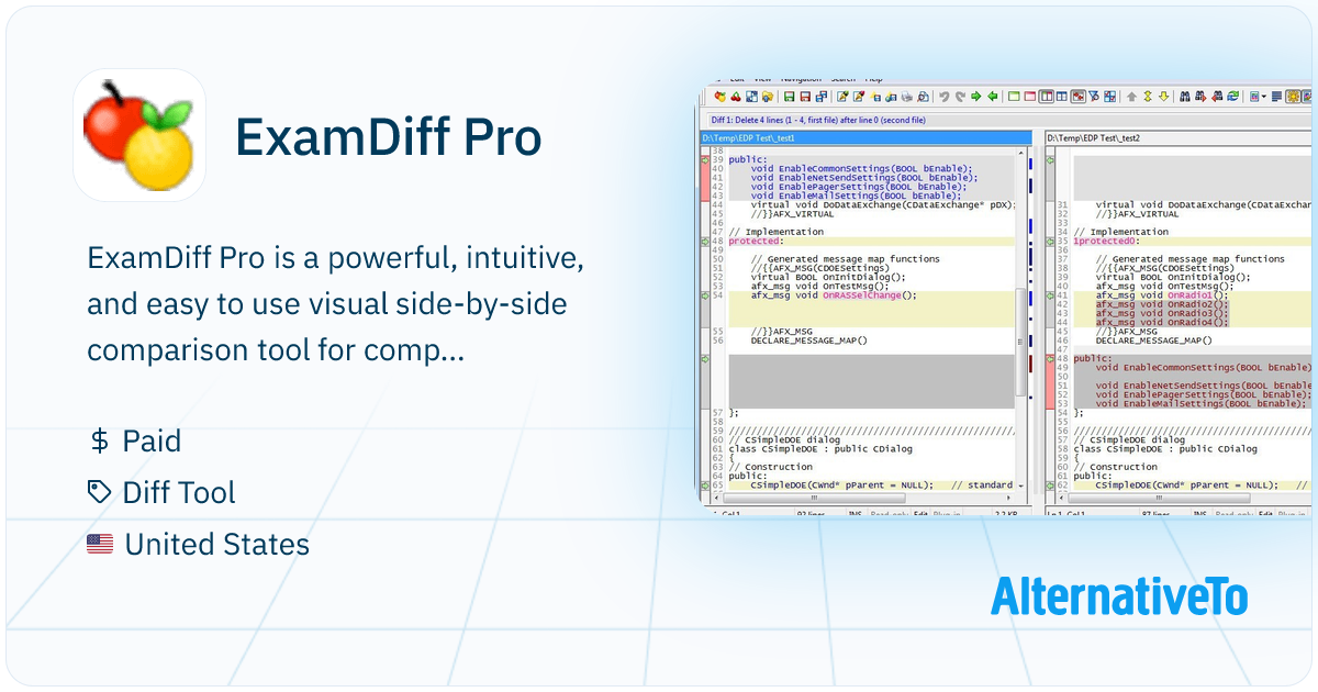 ExamDiff Pro: Powerful, intuitive, and easy | AlternativeTo