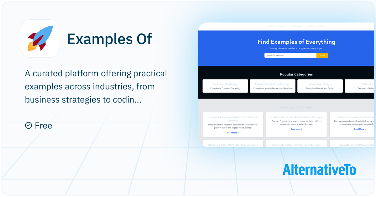 Examples Of: A curated platform offering practical examples across ...