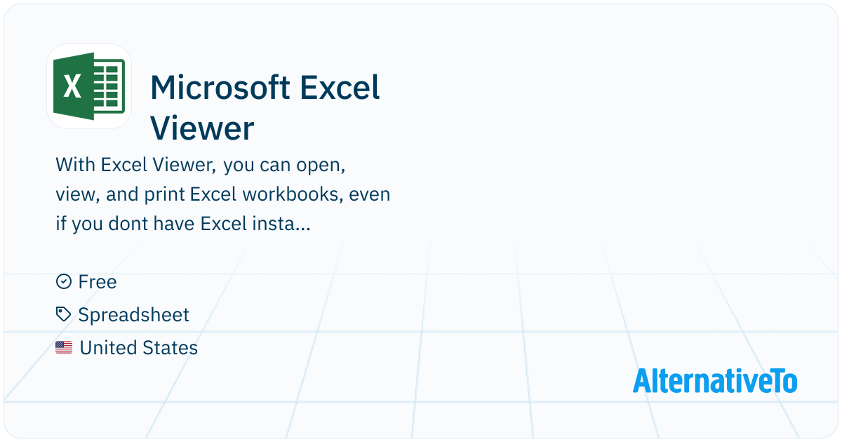 Microsoft Excel Viewer: With Excel Viewer, you can open, view, and ...