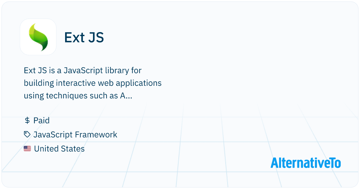 Ext JS: JavaScript library for building | AlternativeTo