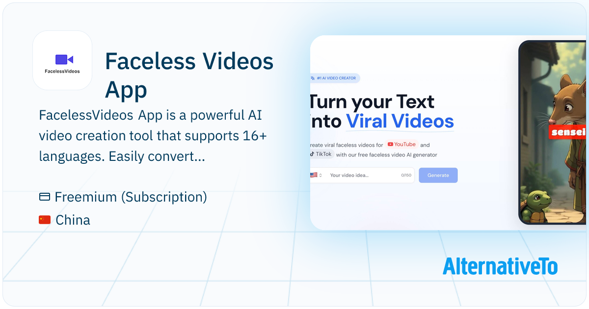 Faceless Videos App: Create engaging short-form videos from text in 16 ...