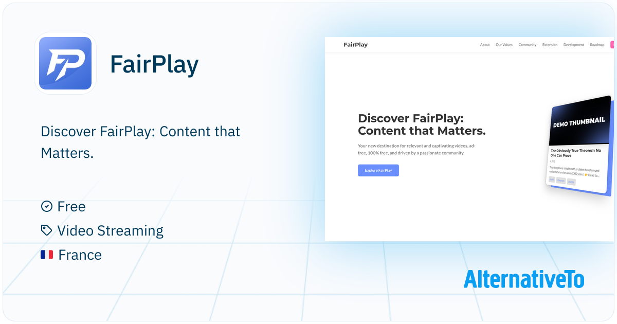 FairPlay: Discover FairPlay: Content that Matters | AlternativeTo