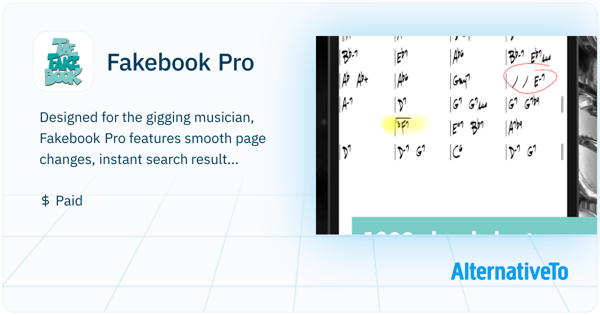 Fakebook Pro: PDF sheet music, transposing chord charts, real books ...