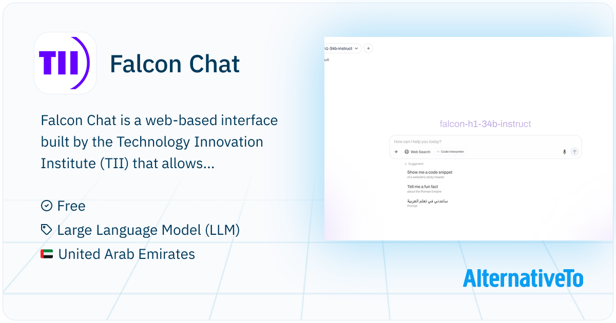 Falcon Chat: AI-powered conversational platform developed by the ...