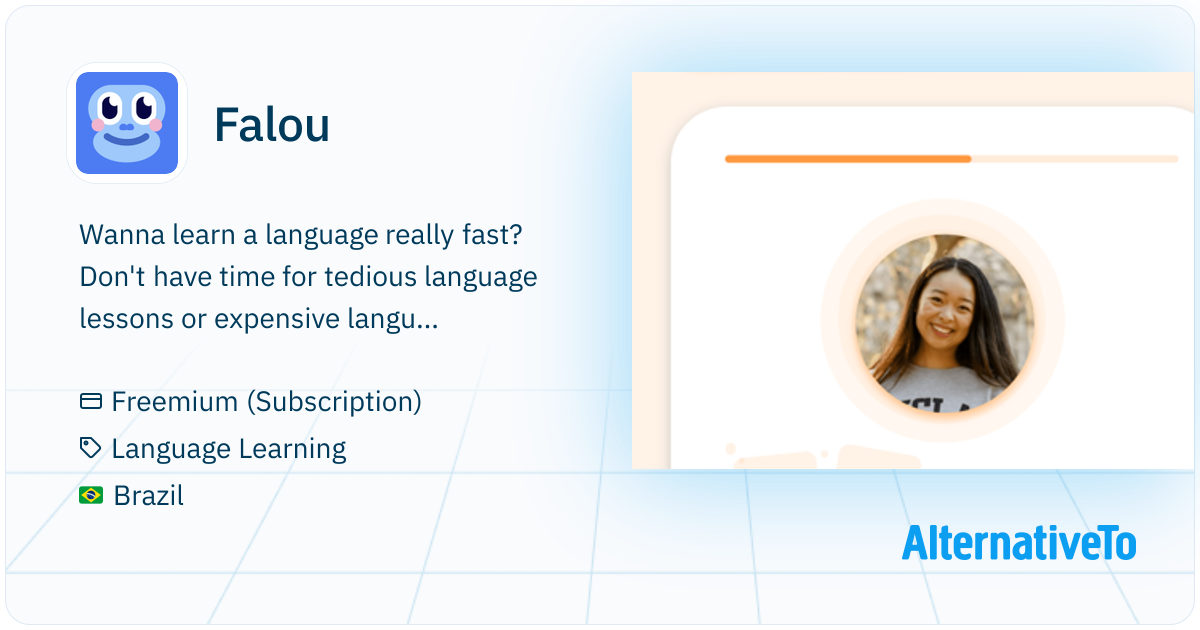 Falou: Learn a language faster by speaking it. | AlternativeTo