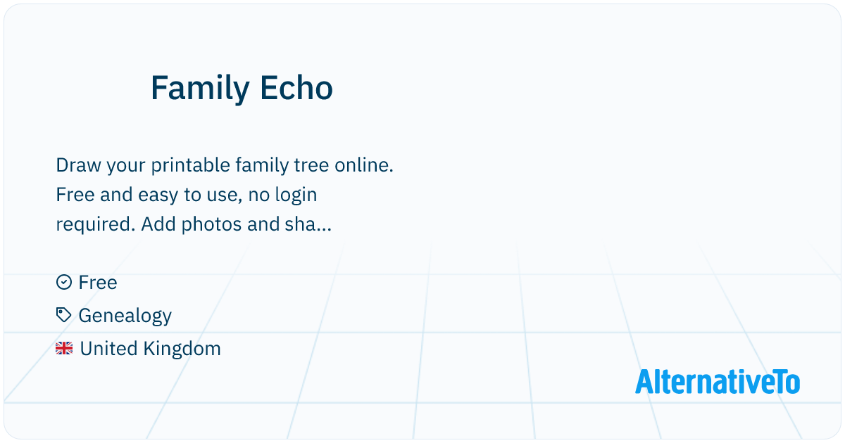 Family Echo: Free, web-based genealogy program designed to allow its ...