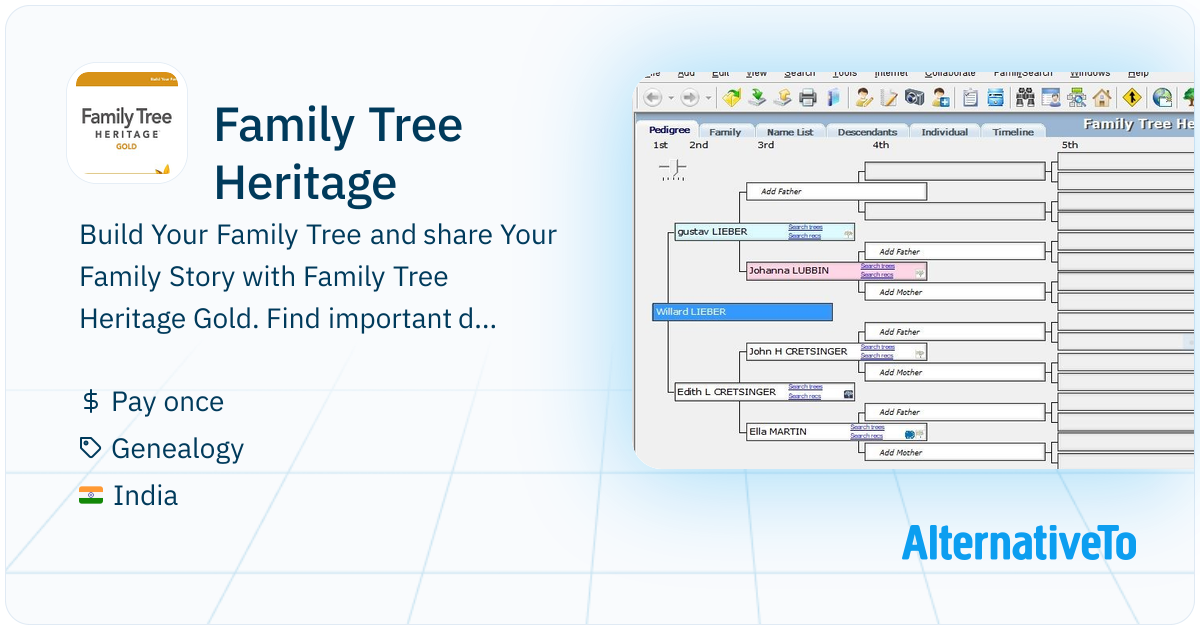 Family Tree Heritage: Feature-full genealogy software for Windows ...