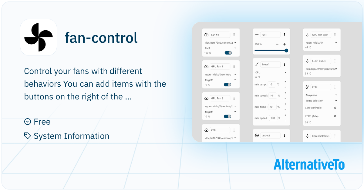 fan-control: Control your fans with different behaviors | AlternativeTo